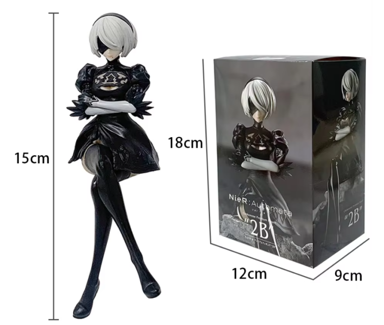 Figura de Acción NieRAutomata YoRHa No. 2B de 15 cm – Modelo de Colección PVC – Qanya Shop